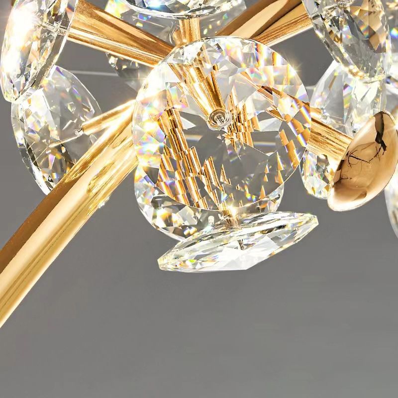Gold Clear Crystal Shade Wall Sconce - CharmyDecor