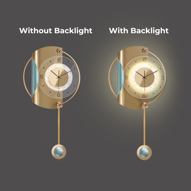 Modern Backlit Metal Wall Clock - Statement Piece – CharmyDecor