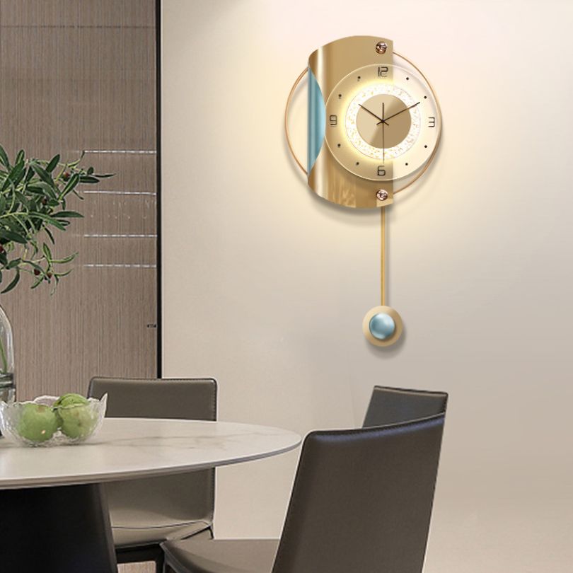 Modern Backlit Metal Wall Clock - Statement Piece – CharmyDecor