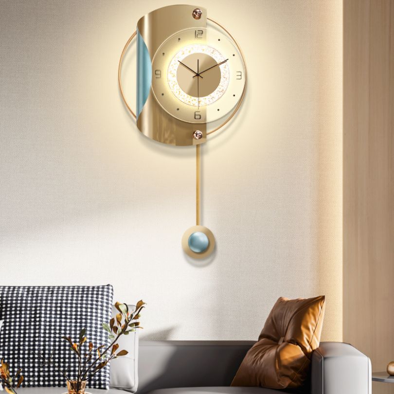 Modern Backlit Metal Wall Clock - Statement Piece – CharmyDecor