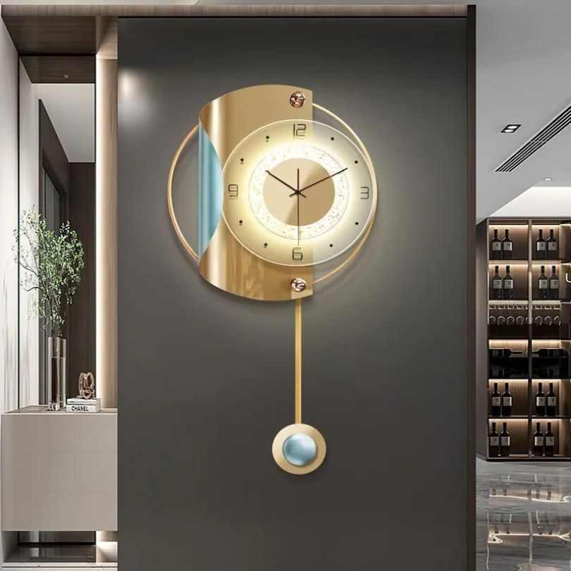 Modern Backlit Metal Wall Clock - Statement Piece – CharmyDecor