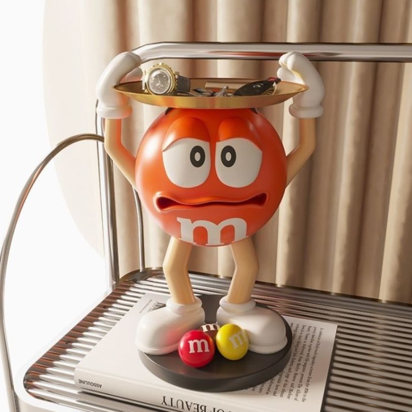 Creative M&Ms Bean Statue with Hidden Storage Feature – CharmyDecor