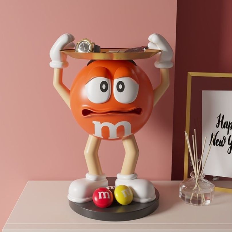 Creative M&Ms Bean Statue with Hidden Storage Feature – CharmyDecor