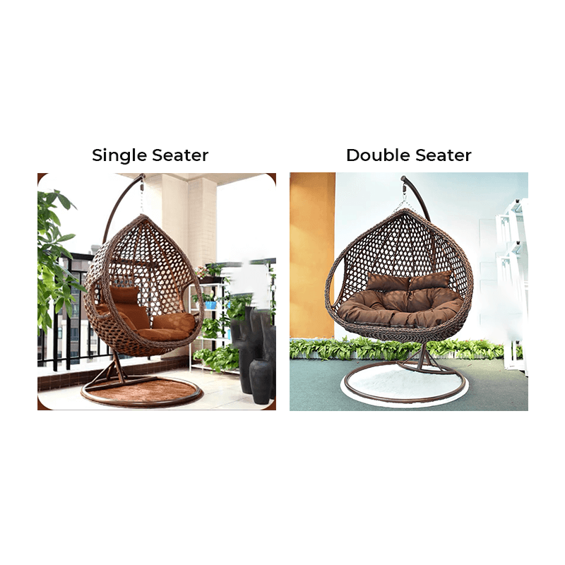 Hanging Rattan Swing Bird Nest Chair - CharmyDecor