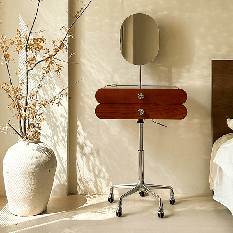 Swivel Base Mini Vanity Table for Compact Spaces – CharmyDecor