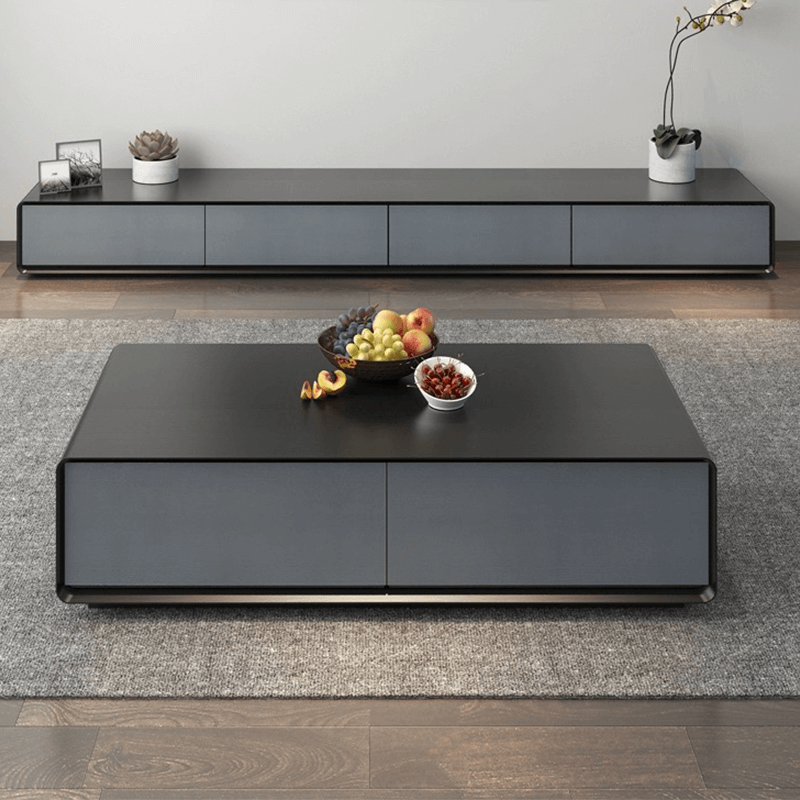 Minimalist Rectangular Wood Modern Coffee Table - CharmyDecor