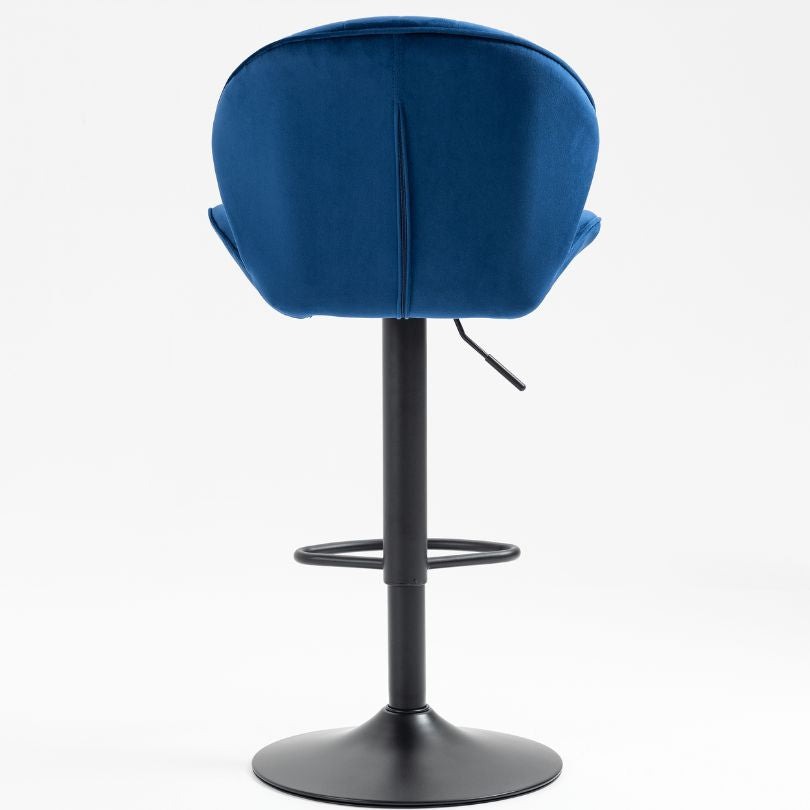 Adjustable Blue Velvet Bar Stools - Modern Design – CharmyDecor