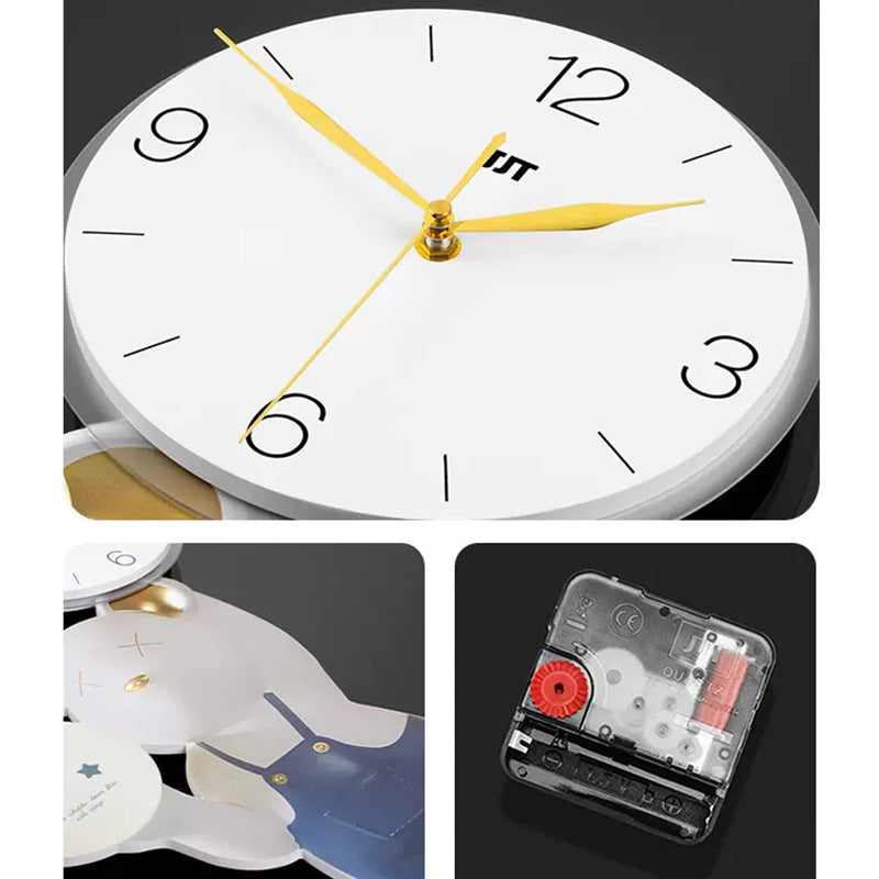 Contemporary Cartoon Bear Wall Clock for Kids' Rooms – CharmyDecor