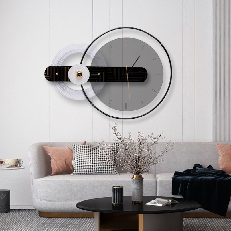 Contemporary Round Glass Wall Clock - Stylish Home Decor – CharmyDecor
