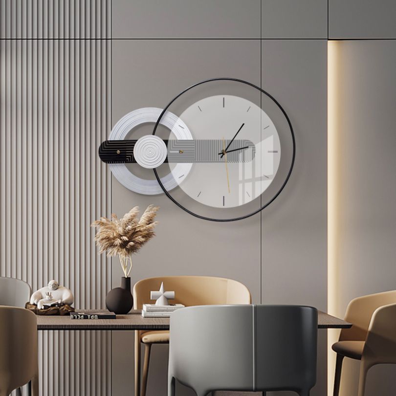 Contemporary Round Glass Wall Clock - Stylish Home Decor – CharmyDecor