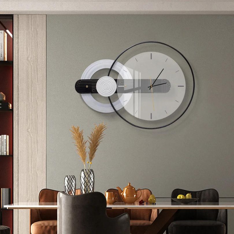 Contemporary Round Glass Wall Clock - Stylish Home Decor – CharmyDecor