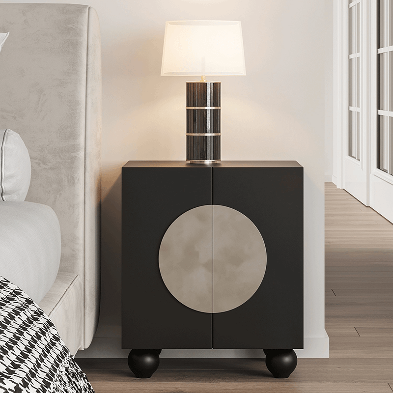 Modern Light Luxury Double Door Nightstand – CharmyDecor