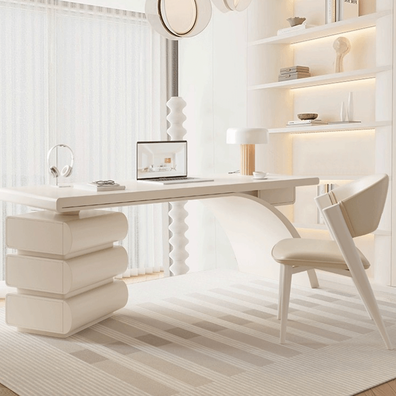 Modern Office Desk with Arc Base - CharmyDecor