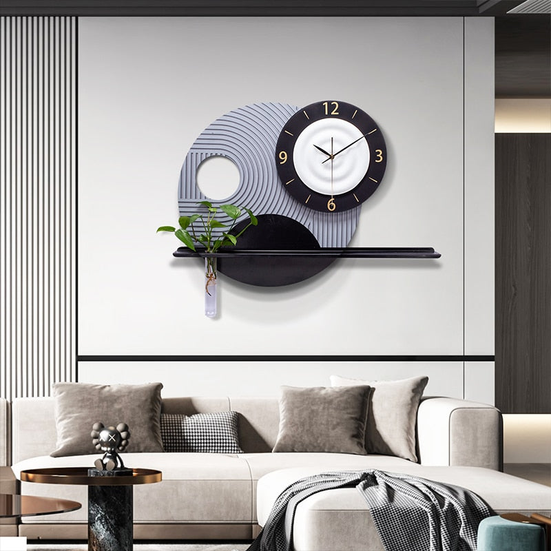 Nordic Resin 3D Wall Clock - Modern Statement Piece – CharmyDecor
