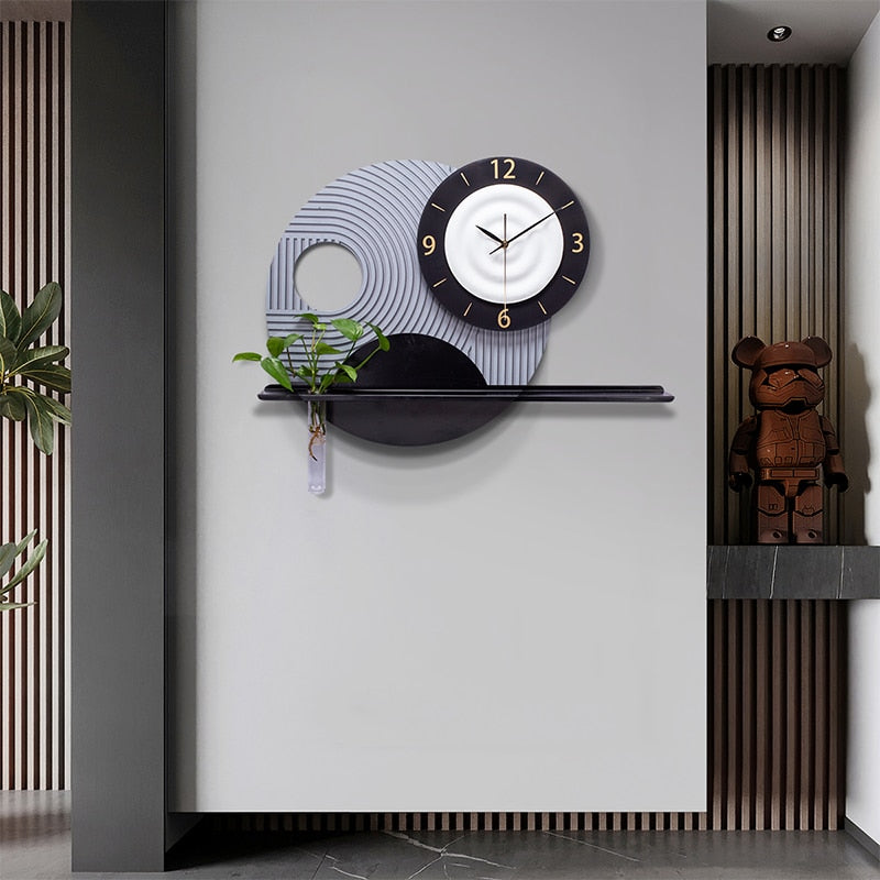 Nordic Resin 3D Wall Clock - Modern Statement Piece – CharmyDecor