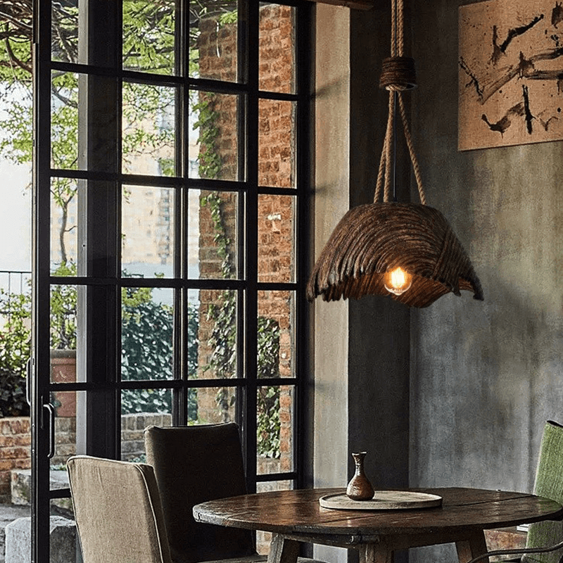 Rustic Hemp Rope Pendant Lamp: Decorative Lighting Fixture – CharmyDecor