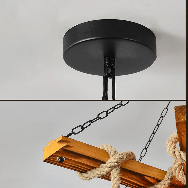 Elegant Vintage Rattan Twine Farmhouse Chandelier – CharmyDecor