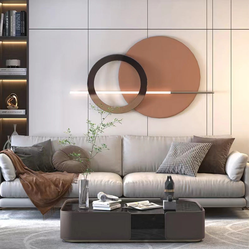 Art Deco LED Wall Sconce - Creative Round Metal Design – CharmyDecor