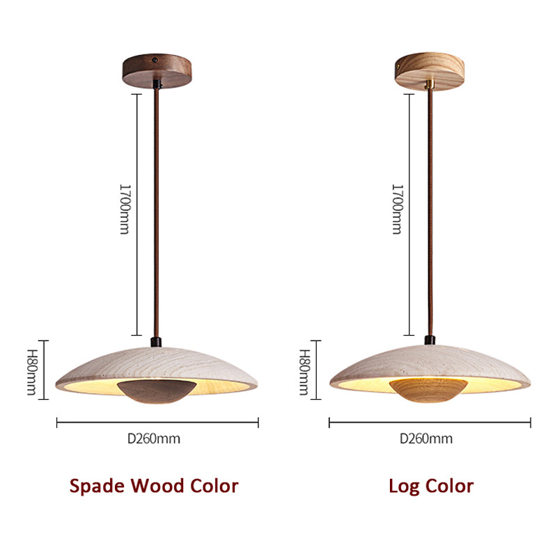 LED Pendant Light in Solid Wood & Japanese Stone Design – CharmyDecor