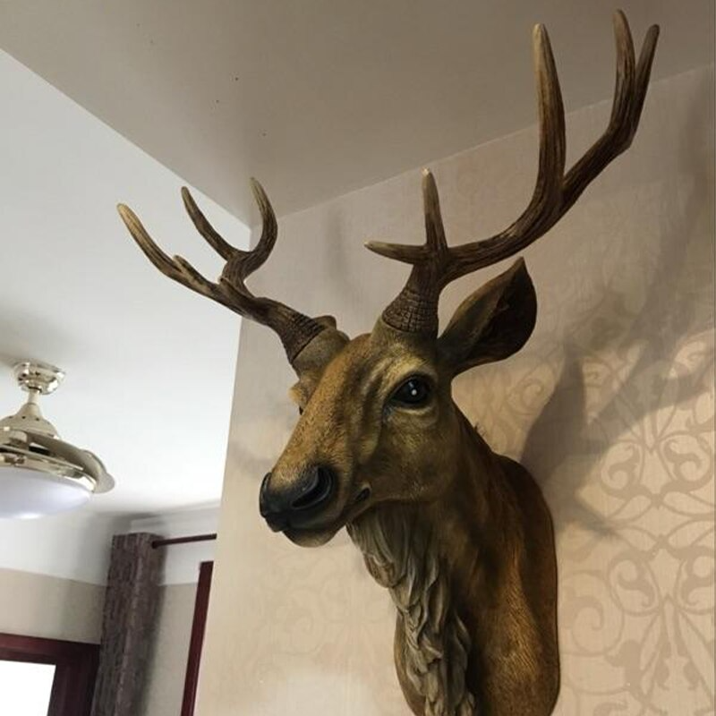Faux Deer Head Wall Sculpture - Animal Decor Piece – CharmyDecor