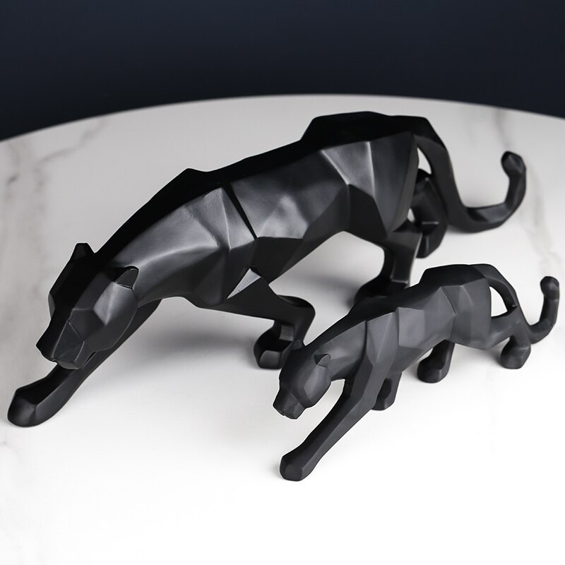 Elegant Resin Panther Statue - Animal Decor Craft – CharmyDecor