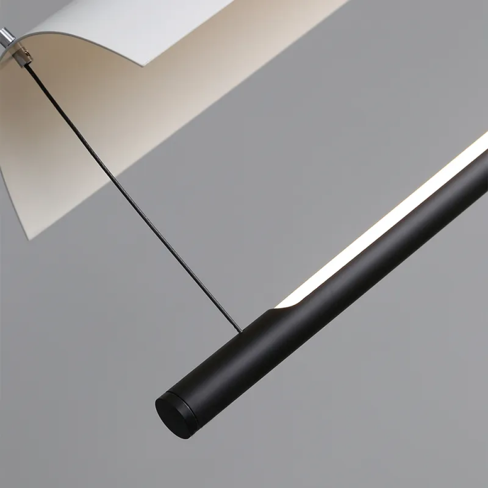 Stylish Black & White Linear LED Pendant Light Fixture – CharmyDecor
