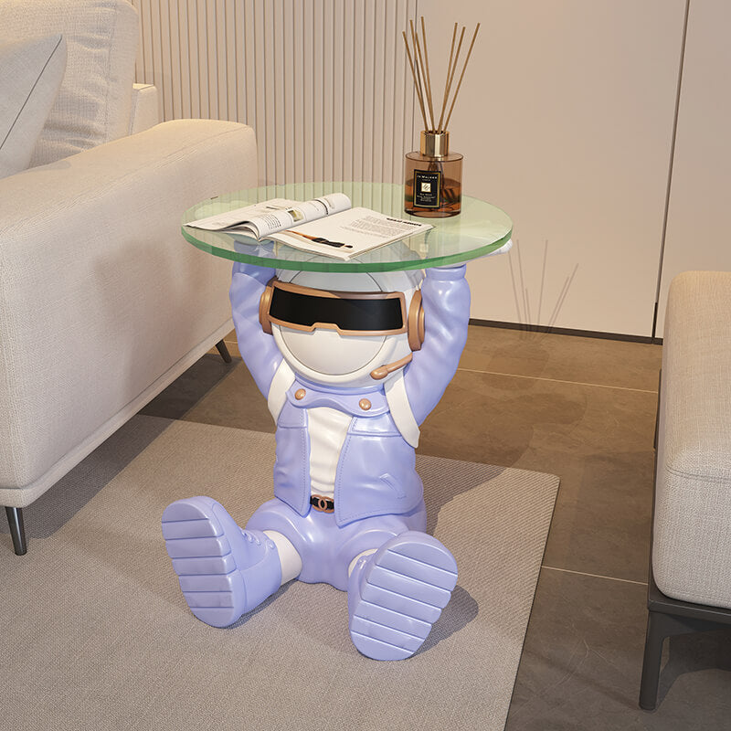 Modern Multifunctional Astronaut Statue Art with Tray - CharmyDecor
