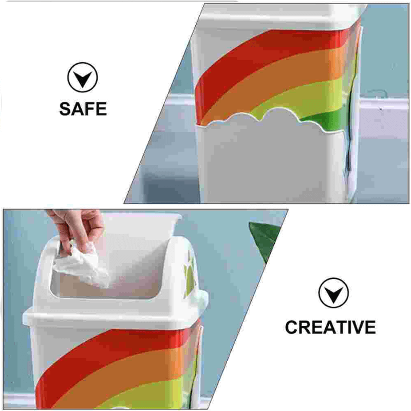 Colorful Swing Top Trash Can for Home & Office Use – CharmyDecor