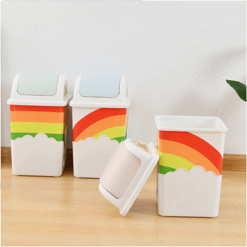 Colorful Swing Top Trash Can for Home & Office Use – CharmyDecor