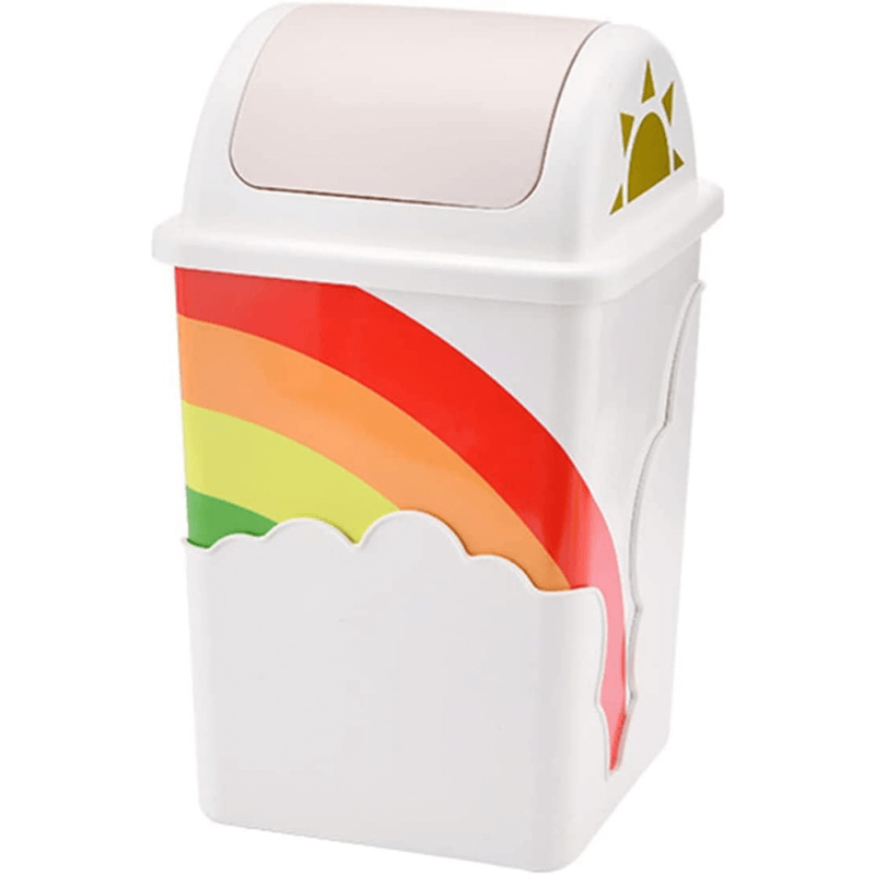 Colorful Swing Top Trash Can for Home & Office Use – CharmyDecor