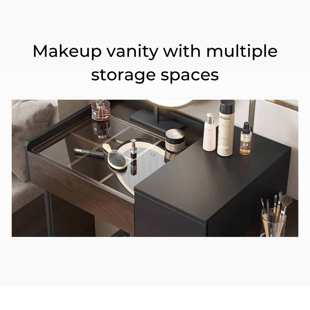 Woven Rattan Dressing Table- CharmyDecor