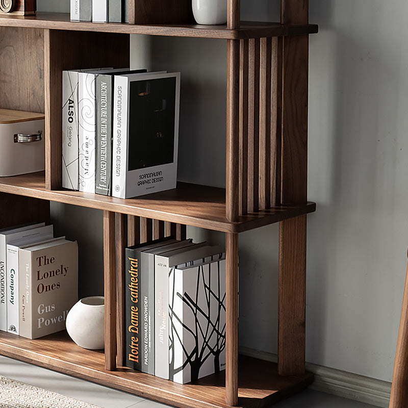 Modern Style Natural Wood Geometric Bookshelf - CharmyDecor - CharmyDecor